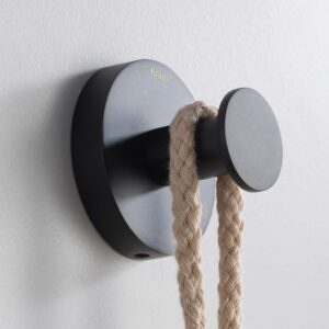 Kraus Elie Bathroom Robe and Towel Hook, Matte Black Finish, KEA-18801MB