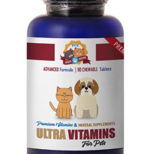 Dog Bone Supplement Best - Ultra PET Vitamins - Chews - for Dogs and Cats - Mineral Supplement - Dog Vitamin c - 90 Treats (1 Bottle)