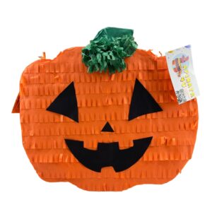 apinata4u jack-o-lantern pinata, fun halloween party decoration & game, spooky season party favor, pumpkin pinata for halloween themed birthday, kids halloween party supplies, 15 x 17 x 4 inches