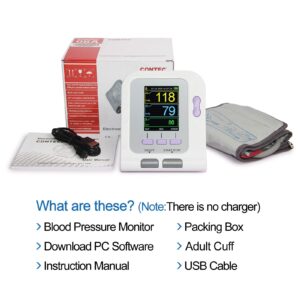 Fully Automatic CONTEC Blood Pressure Monitor Upper Arm Wrist Electronic Sphygmomanometer Adult Cuff