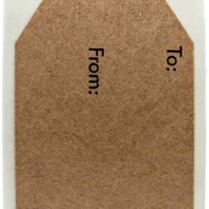 1.15" x 2" Natural Brown Kraft to and from Gift Tag Stickers / 500 Brown Kraft to from Present Labels/Christmas Holiday Present Labels/Made in The USA