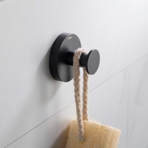 Kraus Elie Bathroom Robe and Towel Hook, Matte Black Finish, KEA-18801MB