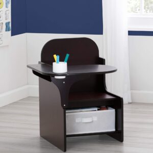 Delta Children MySize Chair Desk With Storage Bin, Dark Chocolate