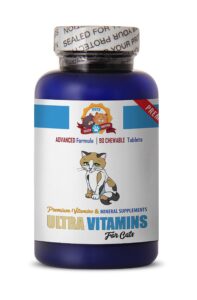 cat vitamins for liver - ultra cat vitamins - mineral supplement - premium chews - vitamin b12 for cats - 90 treats (1 bottle)