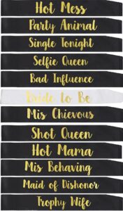 gemich bride sash/bridesmaid sash(12 pack)