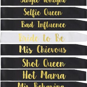 GEMICH Bride sash/Bridesmaid sash(12 Pack)