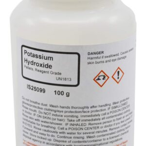 ALDON Innovating Science Reagent-Grade Potassium Hydroxide Pellet, 100g - The Curated Chemical Collection