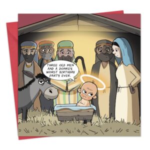 twizler merry christmas card with worst birthday party - happy christmas card - xmas card – funny christmas card -womens christmas card -mens christmas card -female christmas card -male christmas card