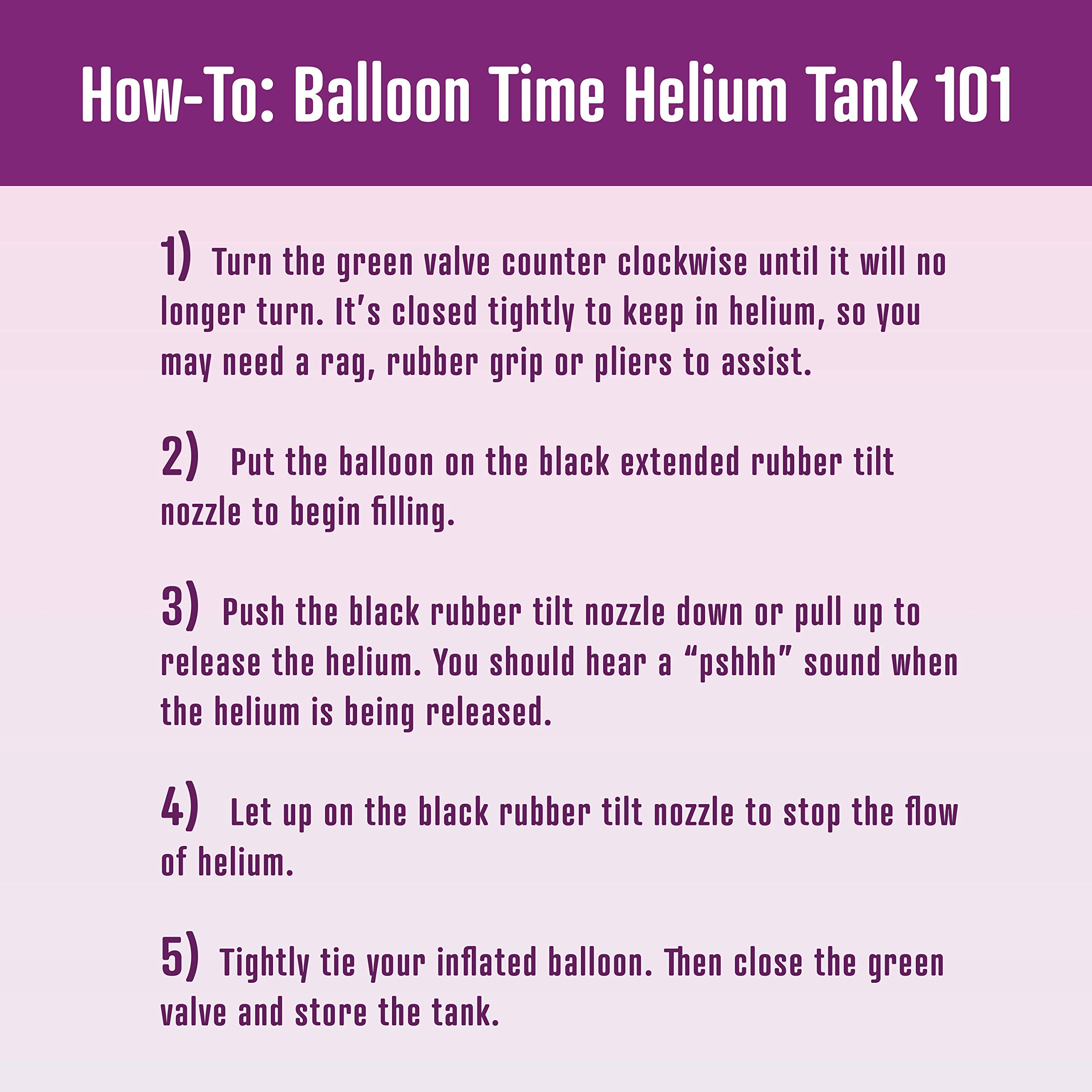 Balloon Time Disposable Helium Tank 14.9 cu.ft - 12 Silver Balloon Weights + Curling Ribbon and Flower Clips