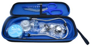 sprague rappaport stethoscope dual head adult + free lightweight storage case, multipurpose sheers, penlight, measuring tape