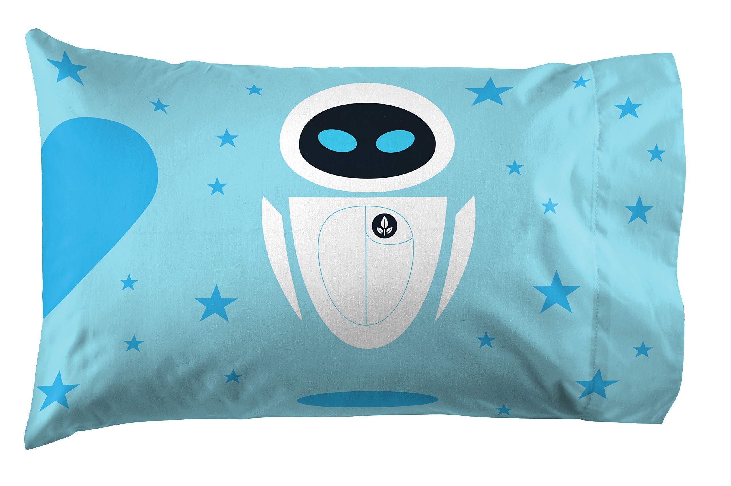 Jay Franco Pixar Wall-E Robo Love 1 Pack Pillowcase - Double-Sided Kids Super Soft Bedding