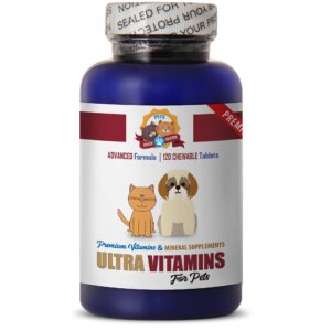 Dog Minerals Vitamins - Ultra PET Vitamins - Chews - for Dogs and Cats - Mineral Supplement - Vitamin b12 for Dogs - 180 Treats (2 Bottles)