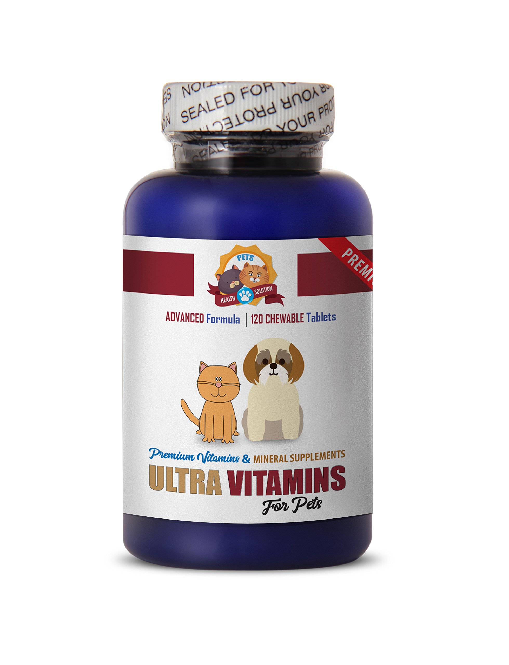 Dog Minerals Vitamins - Ultra PET Vitamins - Chews - for Dogs and Cats - Mineral Supplement - Vitamin b12 for Dogs - 180 Treats (2 Bottles)