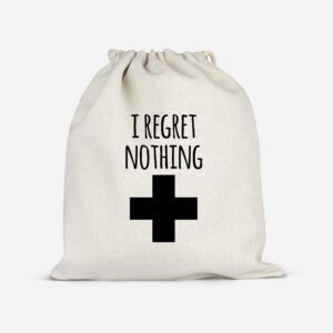 i regret nothing hangover kit | bachelorette party | favor hang over gift bags | wedding cotton muslin with drawstring hangover | bridal shower pouches | bridemaid pouches | amenity bags - 5*7 inch