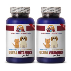 cat Immune Booster - Ultra PET Vitamins - Chews - for Dogs and Cats - Mineral Supplement - Vitamin e for Cats - 180 Treats (2 Bottles)