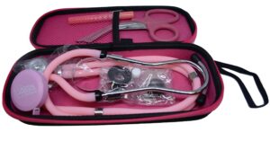 sprague rappaport stethoscope dual head adult + free lightweight storage case, multipurpose sheers, penlight, measuring tape