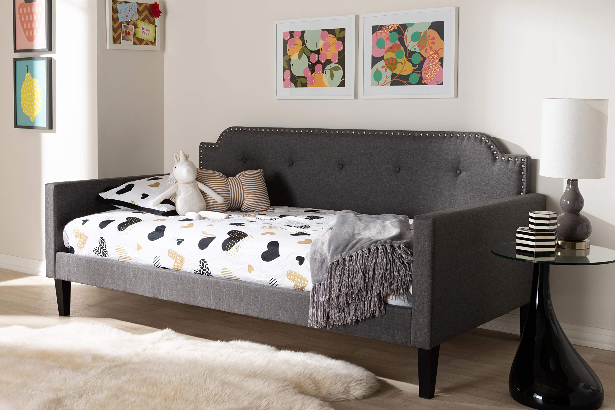 Baxton Studio Daybeds, Twin, Grey