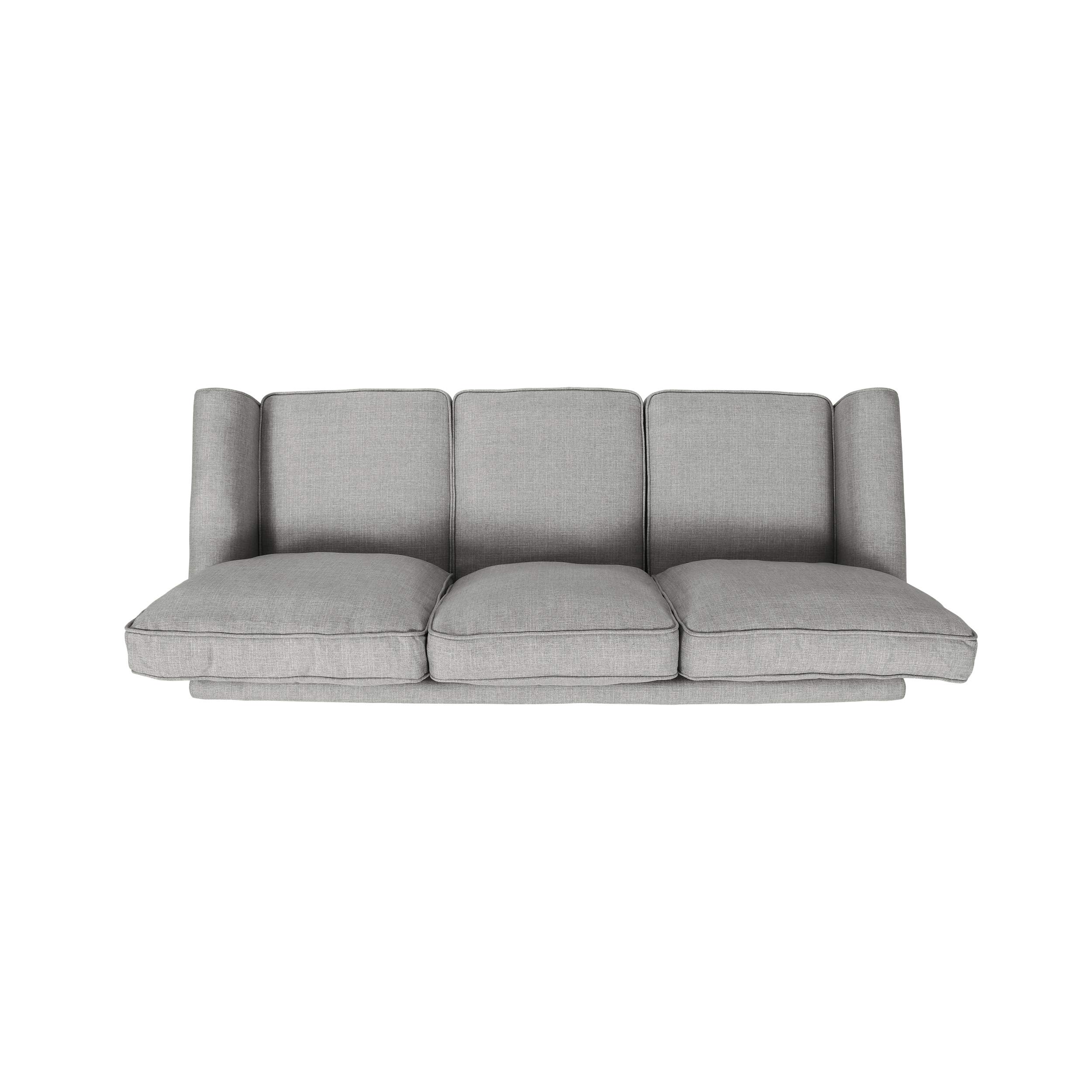 Christopher Knight Home Bridget 3-Seater Sofa, Traditional, Grey, Gray + Dark Brown