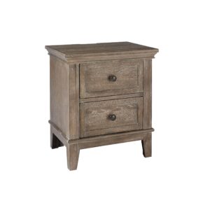 westwood design leland 2 drawer nightstand, stone washed