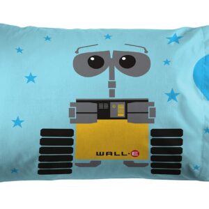 Jay Franco Pixar Wall-E Robo Love 1 Pack Pillowcase - Double-Sided Kids Super Soft Bedding