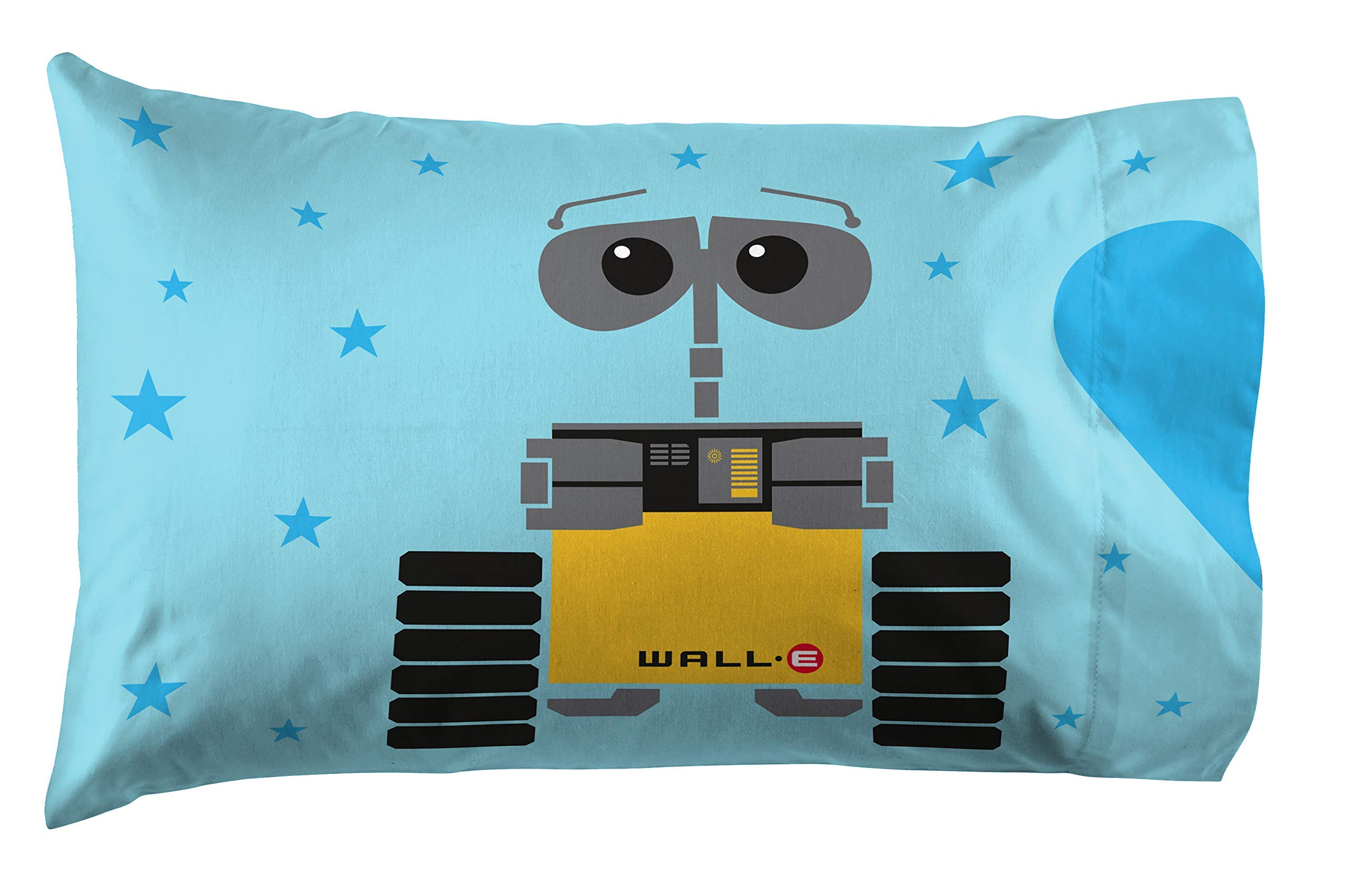 Jay Franco Pixar Wall-E Robo Love 1 Pack Pillowcase - Double-Sided Kids Super Soft Bedding