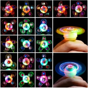 mikulala 24 pack led light up fidget spinners rings party favors for kids, christmas party favors prizes box toys birthday gifts goodie bag stuffers glow in the dark party supplies