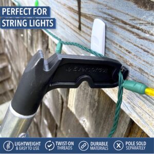 EVERSPROUT Utility Hook | Installing and Hanging Christmas Lights, Bird feeders, Reaching High Places | Lightweight, Fits on 3/4 inch Acme Thread Pole Tips (Hook Only, No Pole)