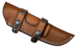 ottoza top grain leather knife sheaths for fixed blade knives, left hand leather knife sheath for belt, leather knife holster belt knife holder, horizontal knife sheath for belt no:102