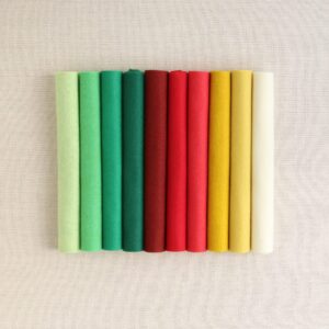 benzie design wool felt, 10 pcs 9"x12" in classic christmas colors, 1 mm thick, soft & pliable, wool blend felt, christmas 9"x12"