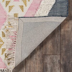 Novogratz by Momeni Rugs Indio 100% Wool Hand Made Contemporary Area Rug, 3' X 5', Pink (INDIOIND-1PNK3050)