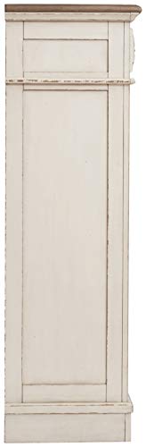 Signature Design by Ashley Realyn French Country Two Tone 5 Drawer Chest of Drawers, Chipped White