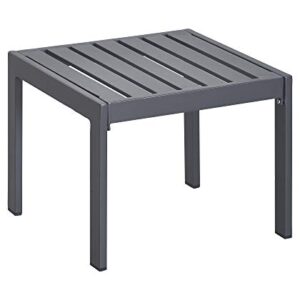 Tommy Hilfiger Monterey Modern Patio Outdoor Furniture Collection, Weather Resistant, Easy Assembly Metal Frame, Side Table, Navy Blue & Dark Gray