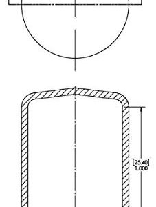 (Pack of 25) 1/8"- 3/16" Round Black Vinyl Flexible End Cap Bolt Screw Rubber Thread Protector Safety Cover | for 0.125 Inch Pipe Post Tubing Rod OD Cover - 1" Inside Height | by SBD