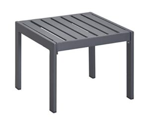 tommy hilfiger monterey modern patio outdoor furniture collection, weather resistant, easy assembly metal frame, side table, navy blue & dark gray