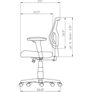 Lorell Conjure Executive Mid-Back Mesh Back Chair