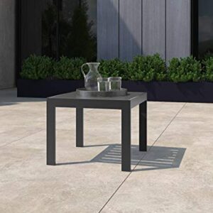 Tommy Hilfiger Monterey Modern Patio Outdoor Furniture Collection, Weather Resistant, Easy Assembly Metal Frame, Side Table, Navy Blue & Dark Gray