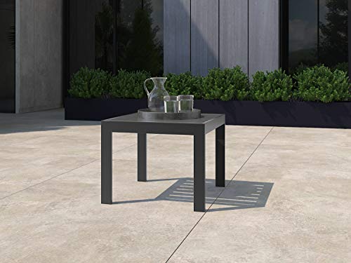 Tommy Hilfiger Monterey Modern Patio Outdoor Furniture Collection, Weather Resistant, Easy Assembly Metal Frame, Side Table, Navy Blue & Dark Gray