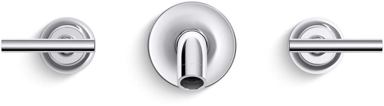 KOHLER K-T14429-4-BL Purist® Deck- or Wall-Mount High-Flow Bath Valve Trim with Lever Handles