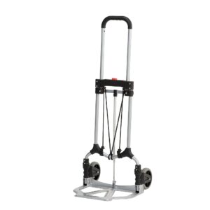 magna cart steel foldable hand truck with telescoping handle and 5-inch rubber wheels, 160 lb. capacity (mci-s-ss)