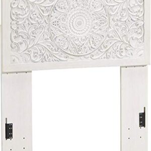 Signature Design By Ashley Paxberry Twin Boho Headboard, Distressed White