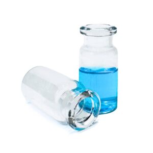 j&k scientific 10ml headspace vial, clear glass, 20mm crimp-top, flat bottom (pack of 100)