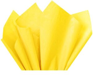 flexicore packaging yellow gift wrap tissue paper | size: 15 inch x 20 inch | count: 10 sheets | color: yellow