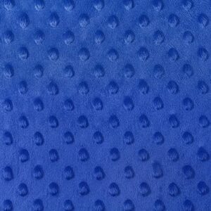 minky minkee chenille dot soft fabric cuddle 38 color 60"w sew craft by the yard (royal blue)