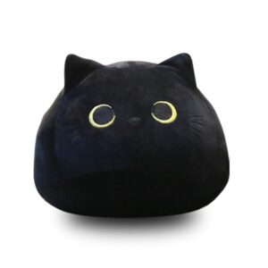 Gardening Spring-Plush Toy Black Plush Toy Creative Cat Shape Pillow Gift Animal Dolls (55CM/21.7in)