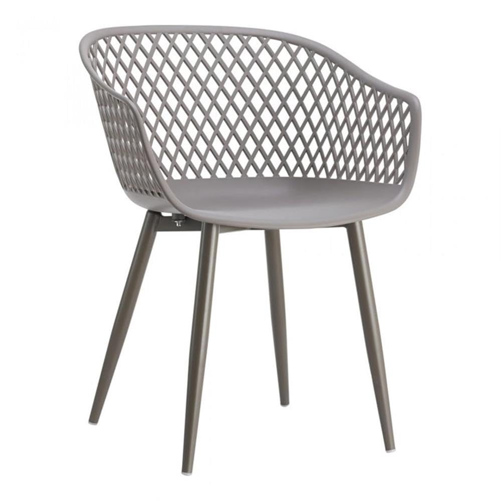 Moe's Home Collection Piazza Outdoor Chair Grey-Set of Two