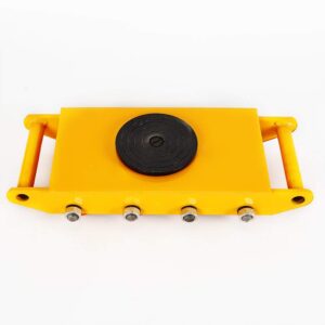 industrial machinery mover, machinery mover roller dolly skate with 360 degree rotation cap (yellow, 12t/26400)