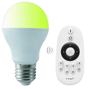 lgidtech fut017 miboxer 6w led light bulb ww+cw warm white+cool white color dual white 2700k-6500k cct temperature adjustable,includes 1pcs remote controller