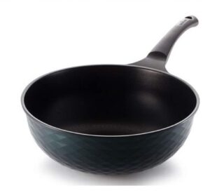 queensense premium titanium 5-coated non-stick frying pan wok 30cm