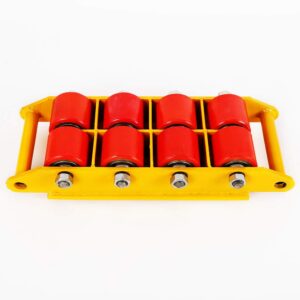 Industrial Machinery Mover, Machinery Mover Roller Dolly Skate with 360 Degree Rotation Cap (Yellow, 12T/26400)