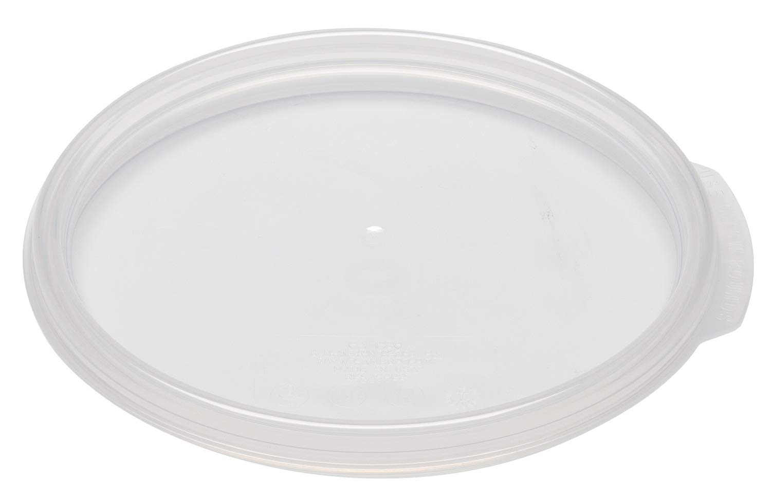 Cambro RFSC1PP190 Round Lid for 1 Quart Translucent Case of 12